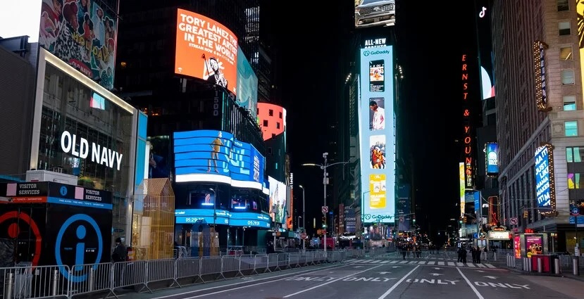 Nueva York marca la llegada del 2021 con un Times Square casi desierto